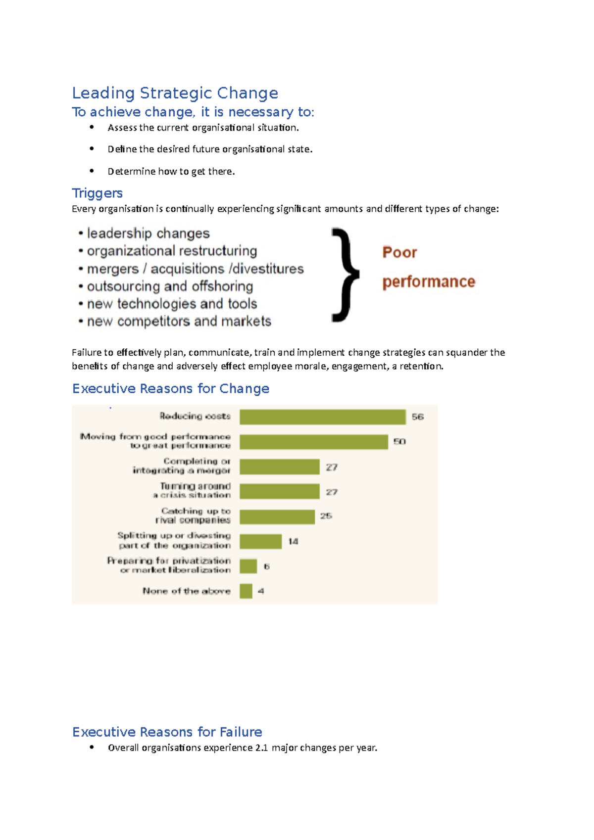 Strategic Management Leading Strategic Change - Leading Strategic ...