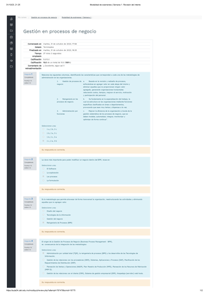 Modalidad de exámenes Semana 2 Revisión del intento - - Studocu