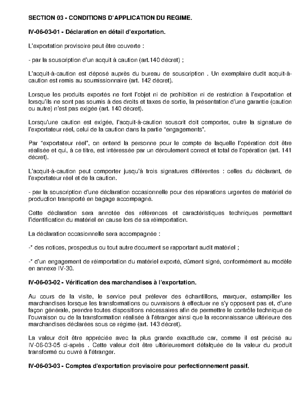 Redii guide mar - SECTION 03 - CONDITIONS D’APPLICATION DU REGIME. IV ...
