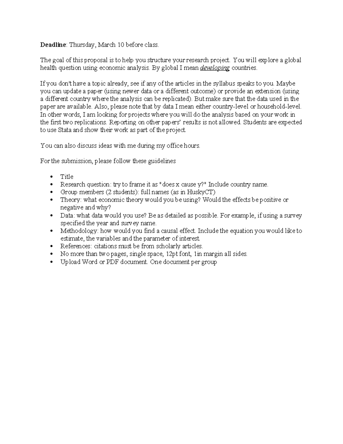 ECON3453 SP22 Aguero Research Project First Draft Instructions ...