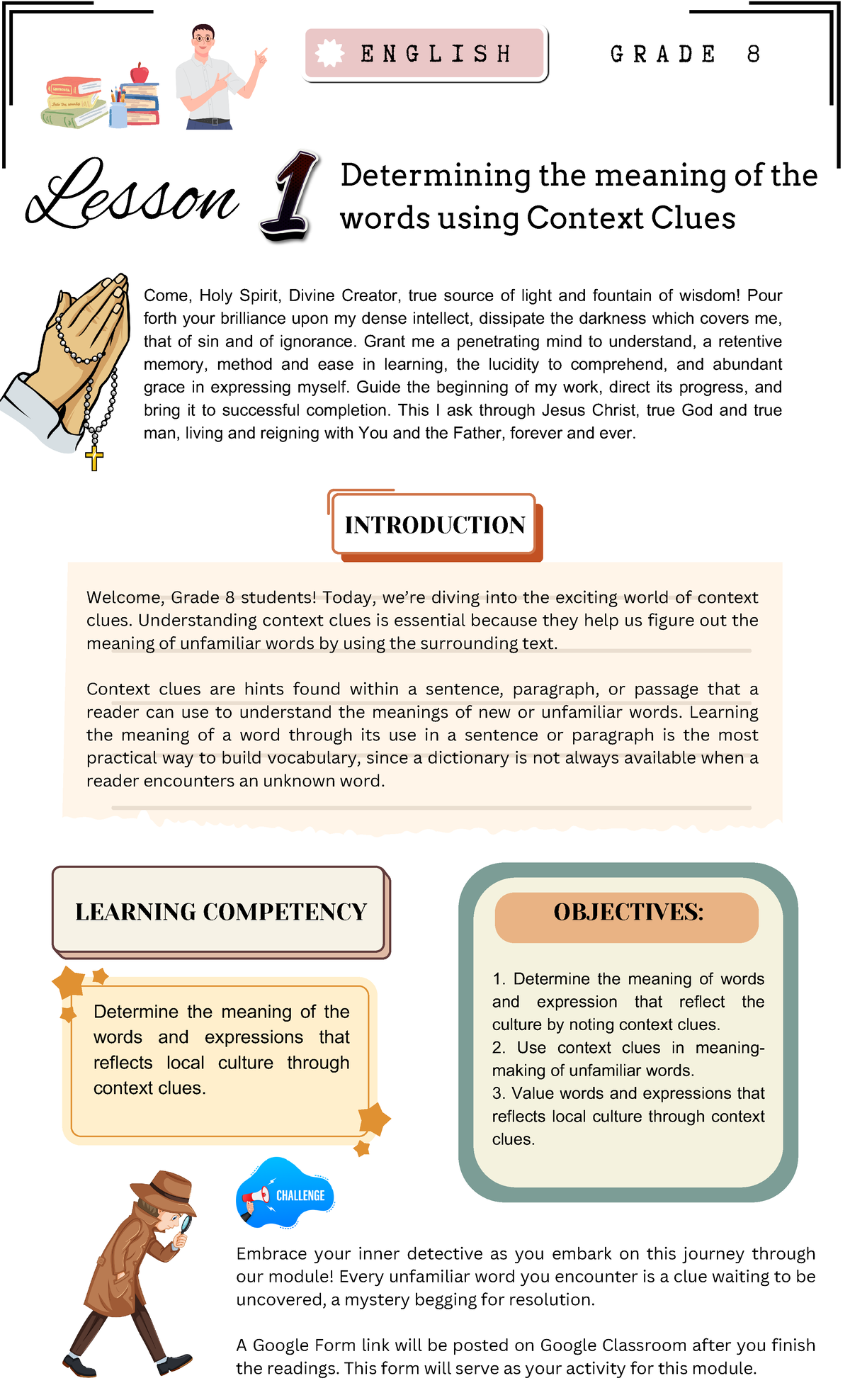 Module-1-3 - module for g4 - G R A D E 8 ####### Welcome, Grade 8 ...