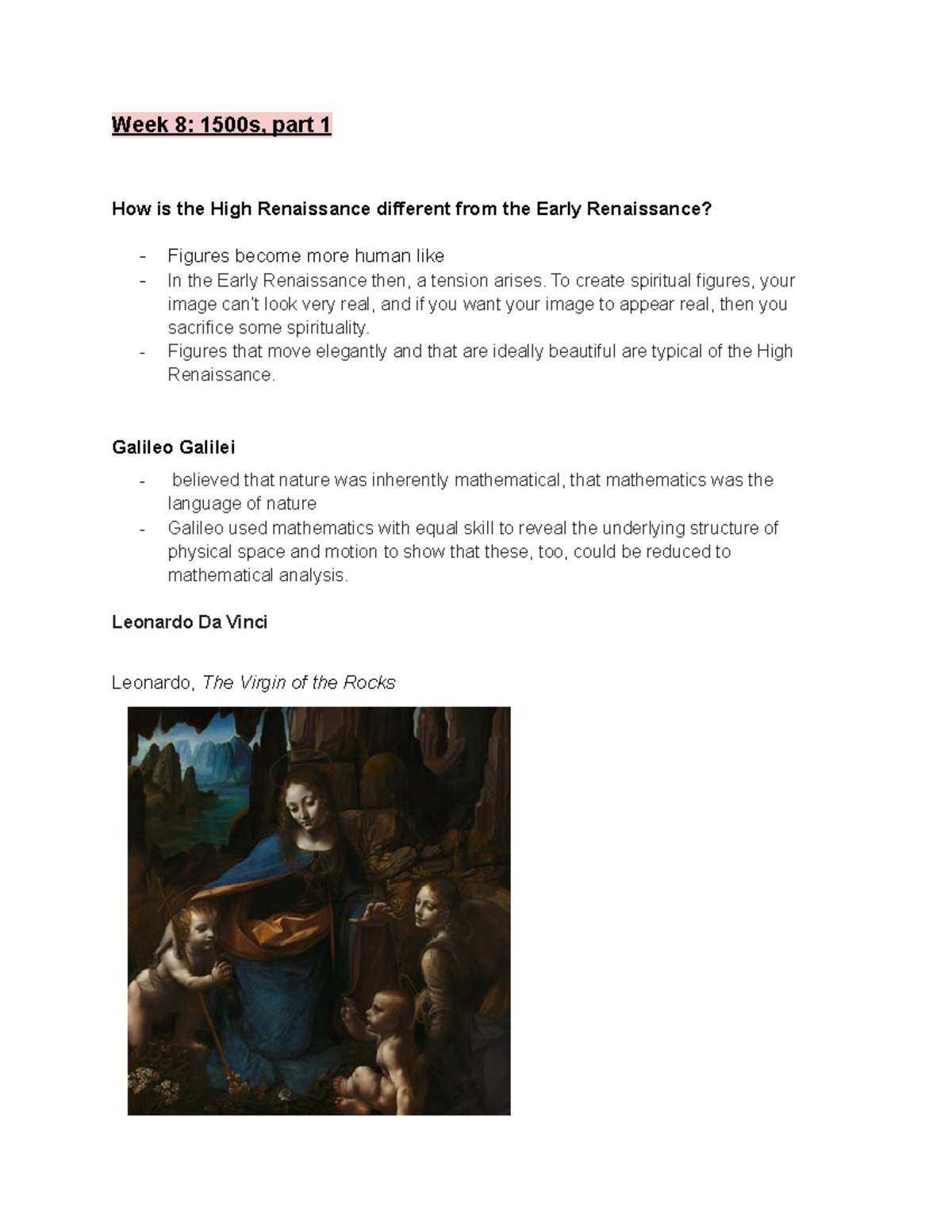 HA 111 Art History Week 8- 1500s, part 1 - Week 8: 1500s, part 1 How is ...