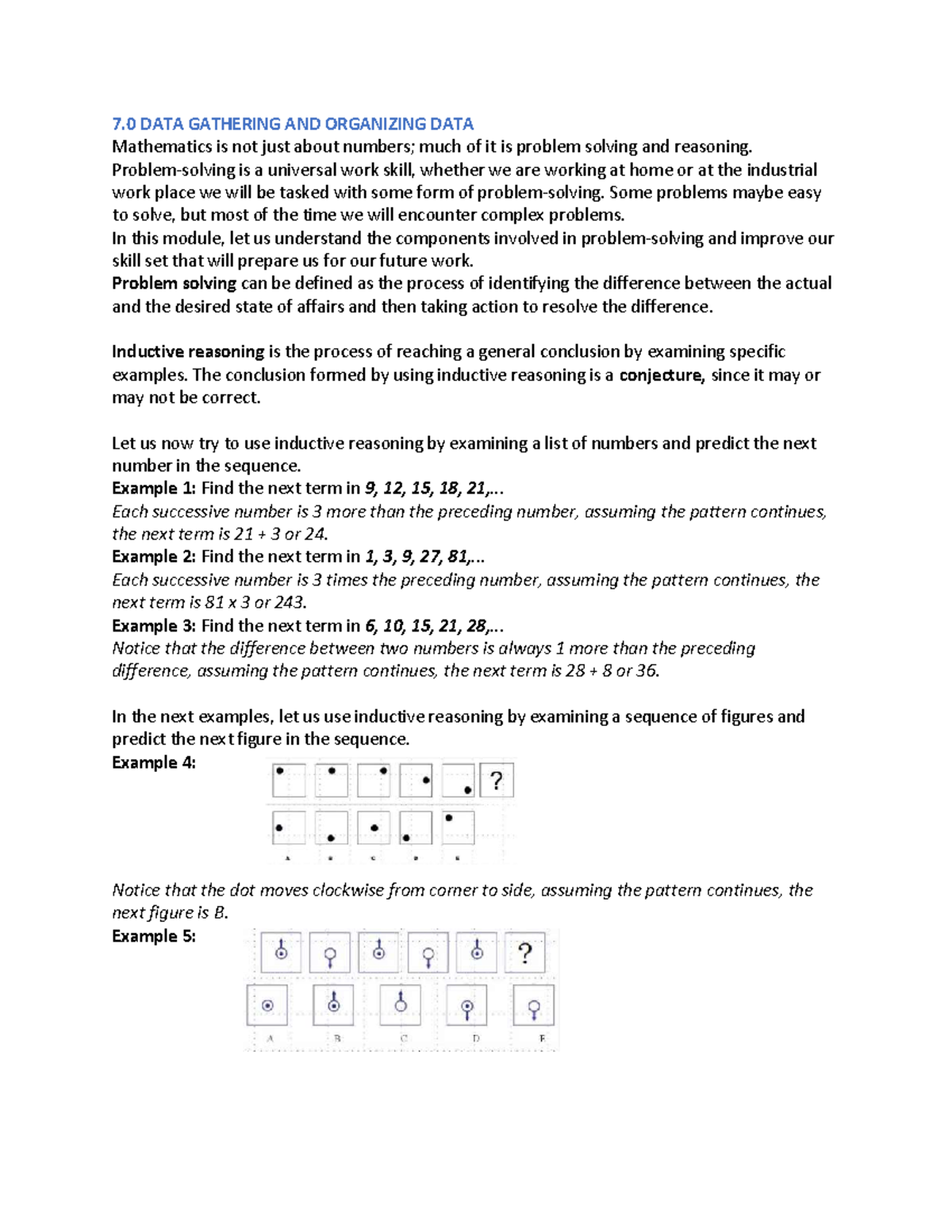 G-MATH100 - Module 7 - Lecture notes 7 - Math in the Modern World - La ...