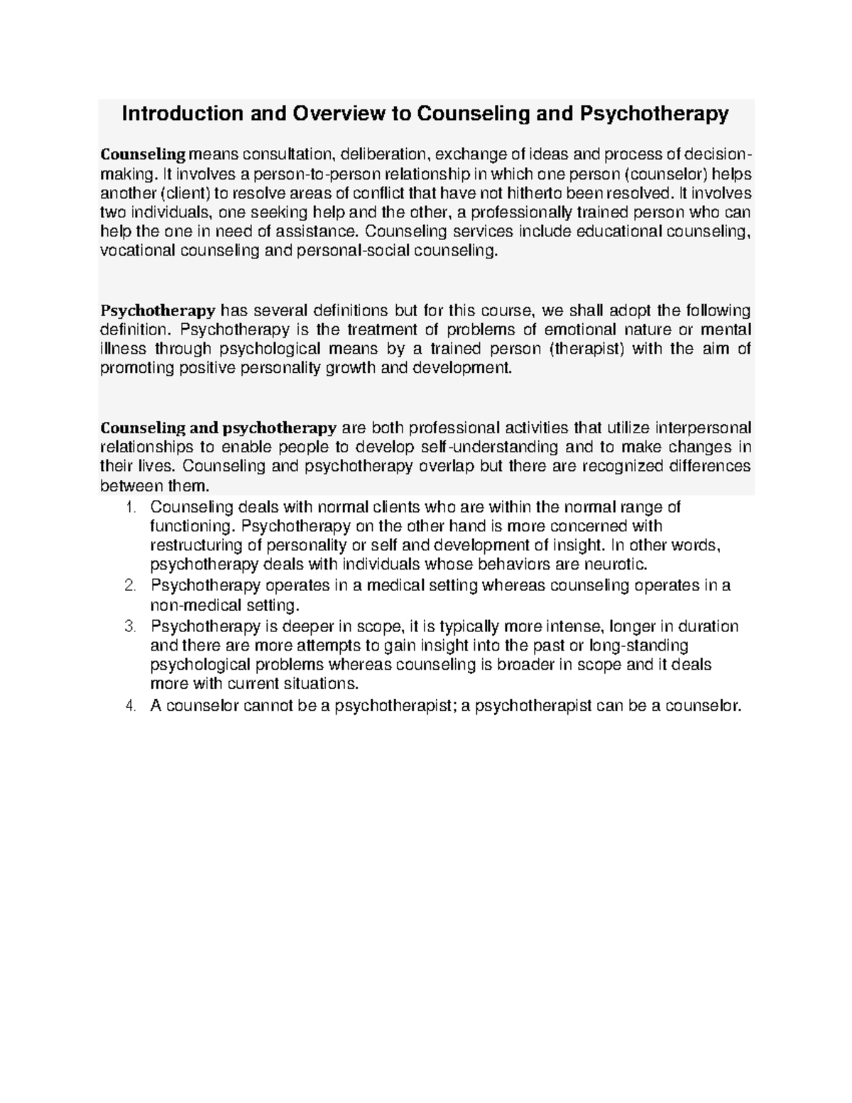 Prelims-TO- Midterms - Introduction and Overview to Counseling and ...