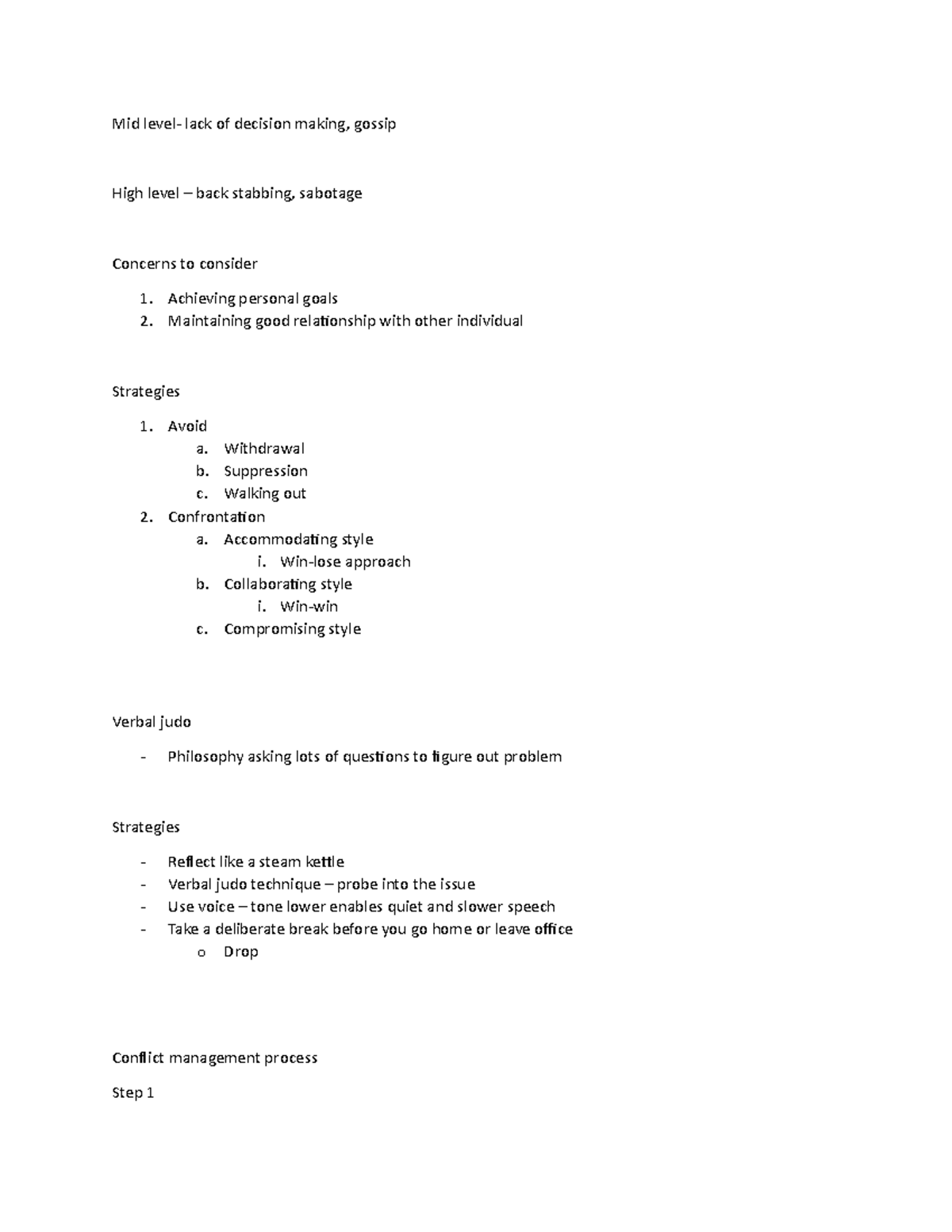 Dealing with conflit - How to handle conflict in a team - Mid level ...