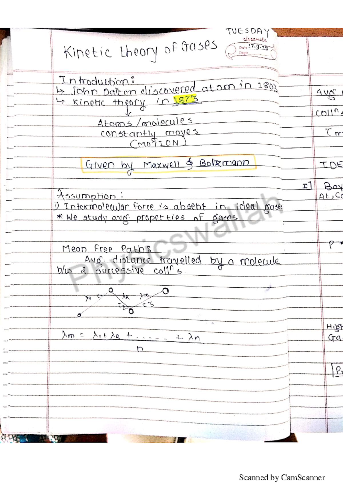 Kinetic Theory - note use for study material its from the physics text ...