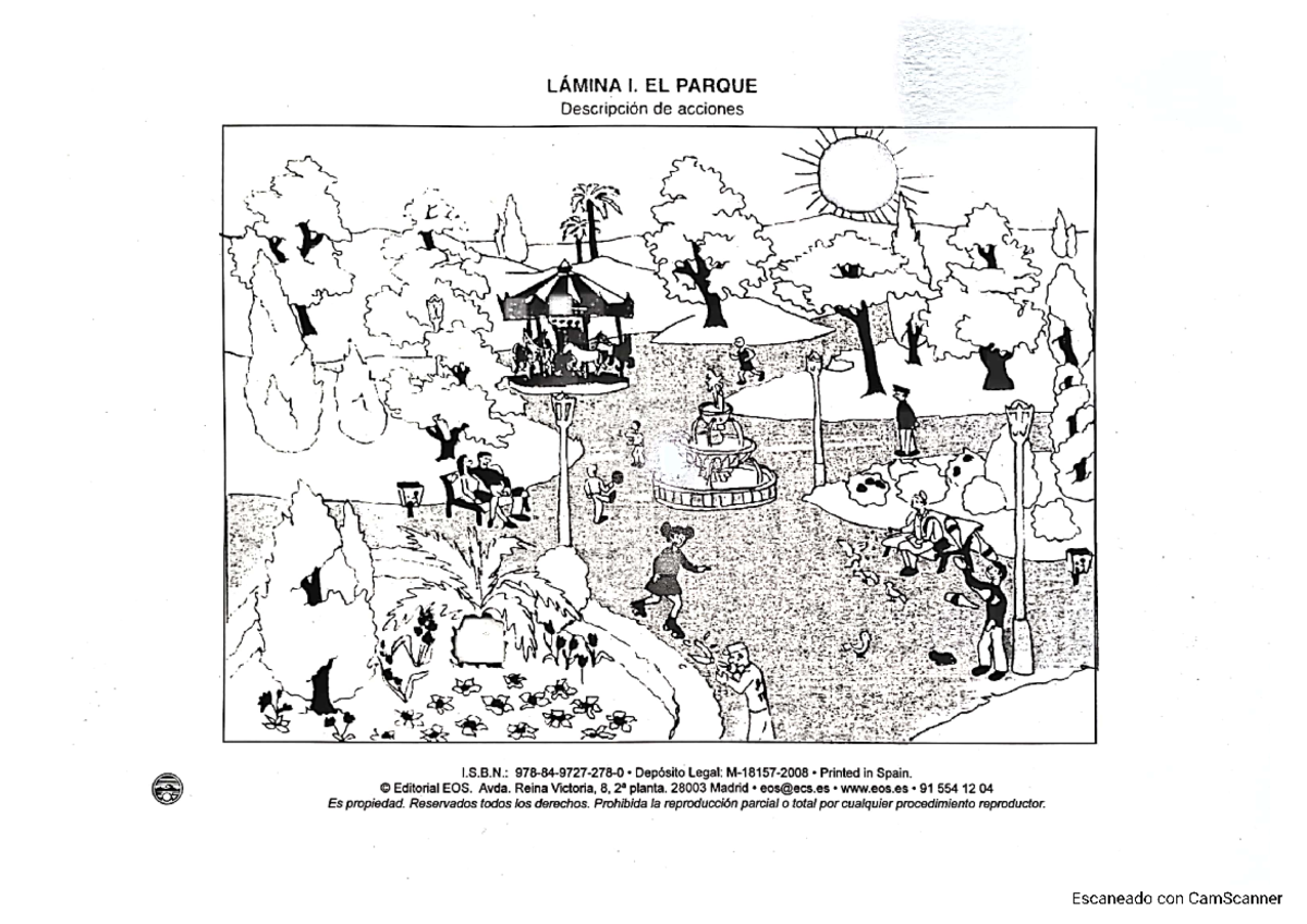 Elo laminas - Prueba Elo Lenguaje - LÁMINA I. EL PARQUE Descripción de ...