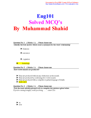 ENG101 Mid Term Past Papers Mega File-1( Study WITH Hamza) - ENG1 01 Mid Term Page 1 of 21 ...