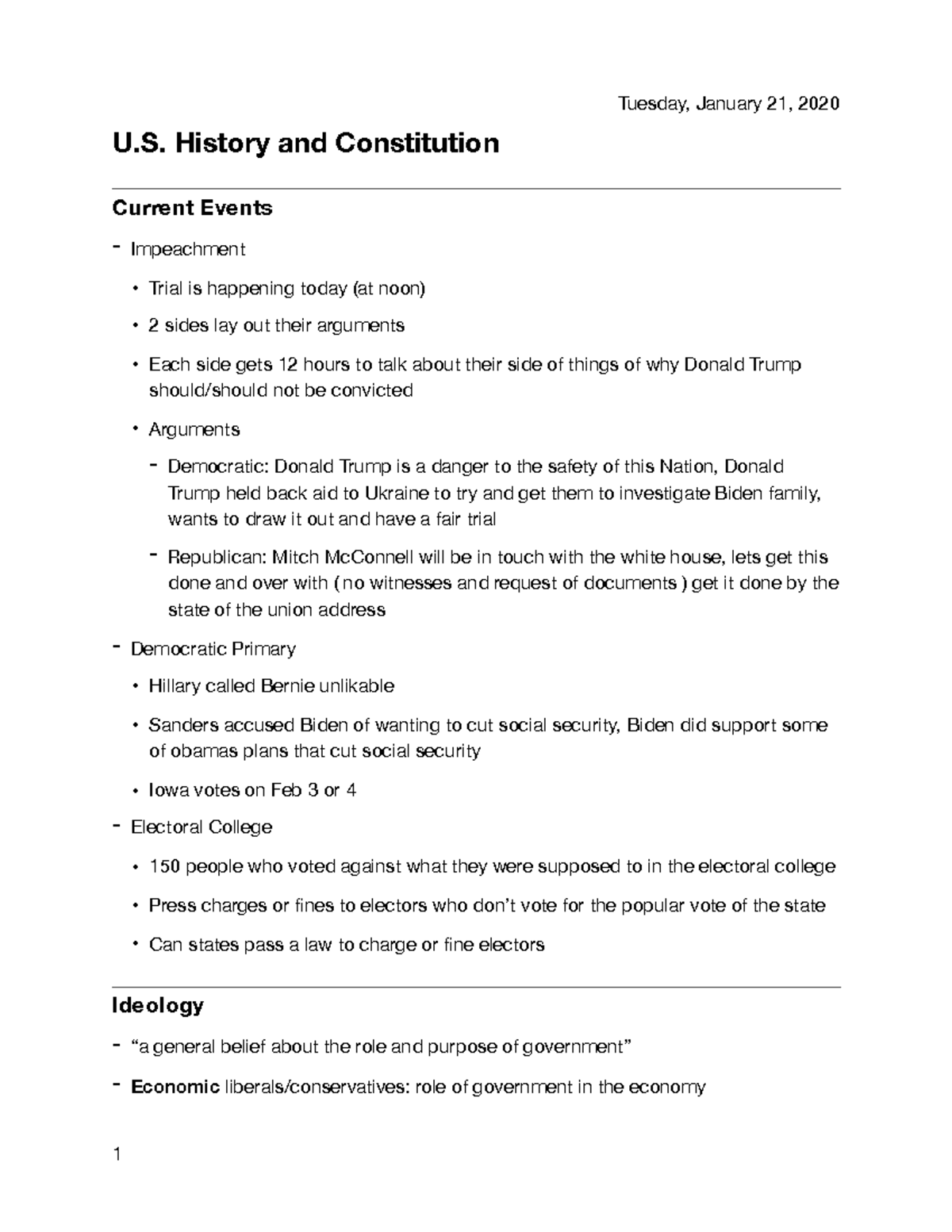 U.S. History and Constitution Ameican National Government - U. History ...