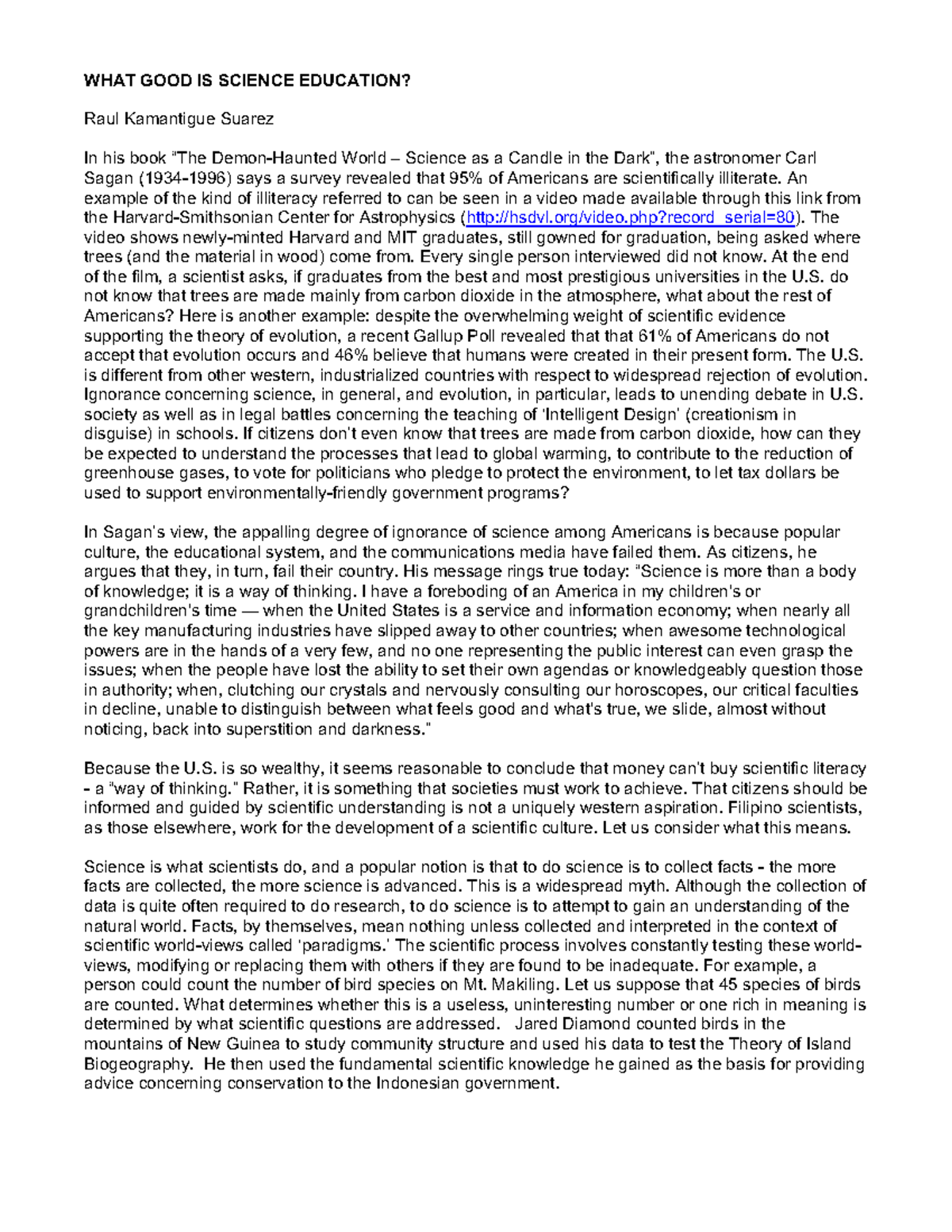 What good is science education full pdf 1 - WHAT GOOD IS SCIENCE ...