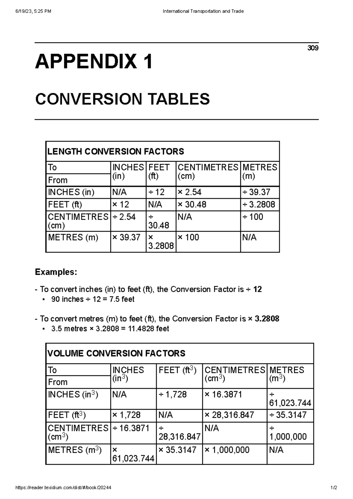 Conversion Tables - 6/19/23, 5:25 PM International Transportation and ...