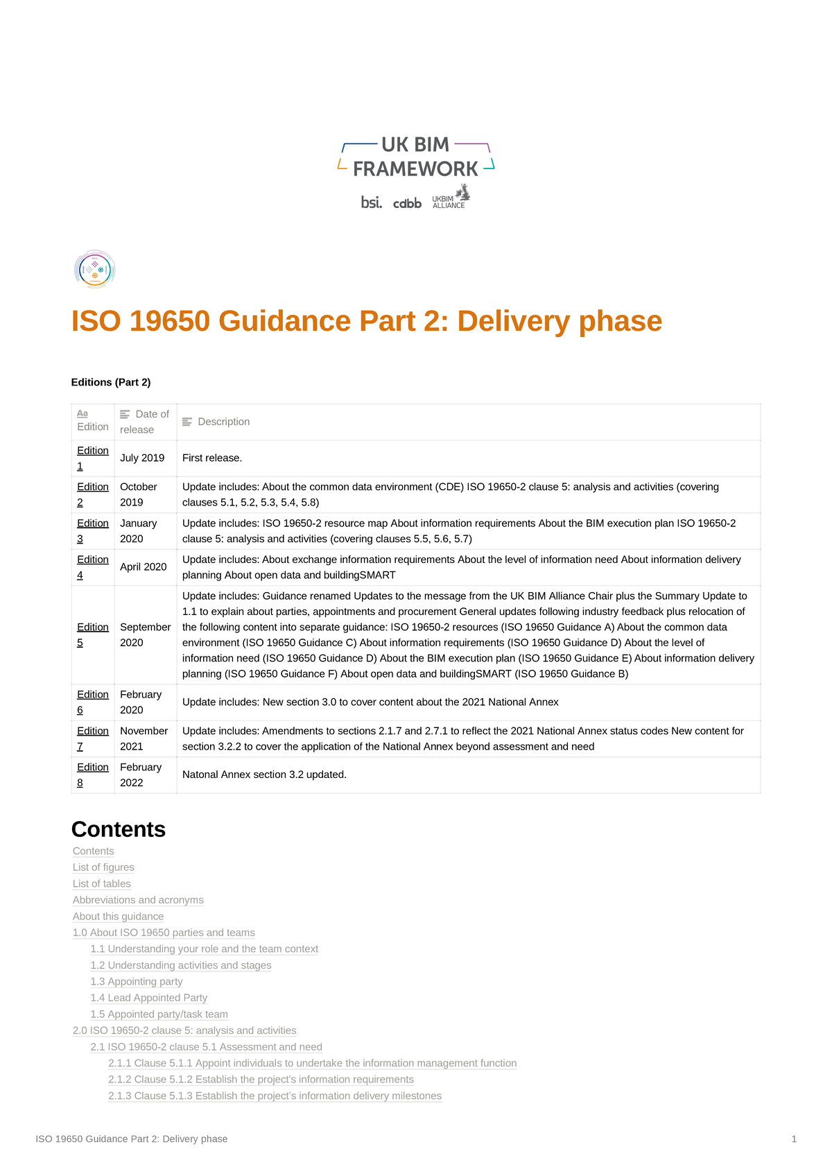 ISO 19650 Guidance Part 2 Delivery phase Edition 8 - ISO 19650 Guidance ...