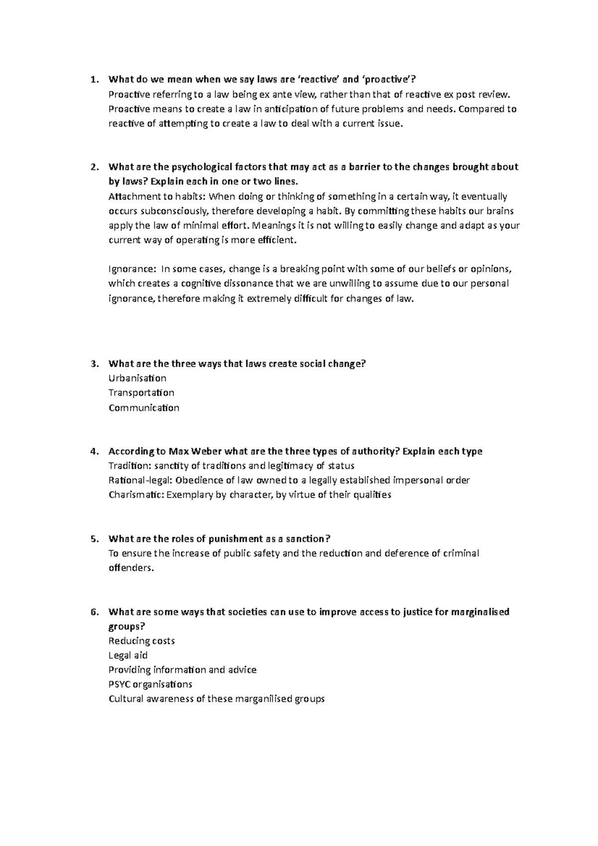 Week 5 - questions - The tutorial question answers, tutorials 1-12 ...