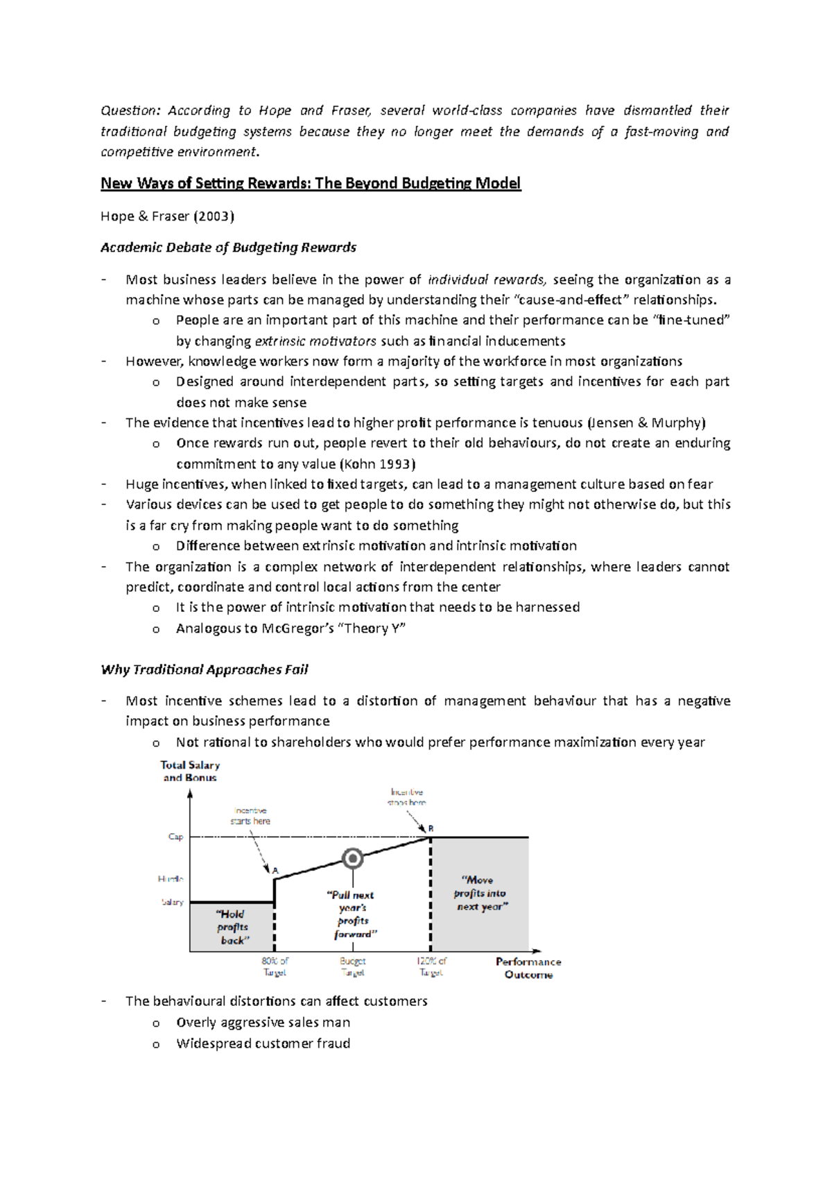 Lec 7 New Ways of Setting Rewards - The Beyond Budgeting Model (Hope ...