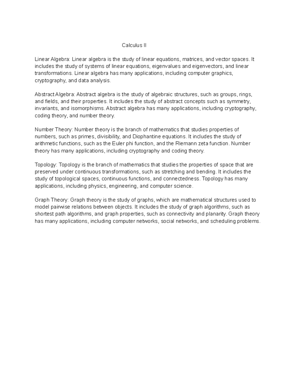 Calculus II notes 12 - Calculus II Linear Algebra: Linear algebra is ...