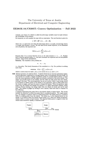 Problemset 8 - PS of Convex Optimization - Department of Electrical and ...
