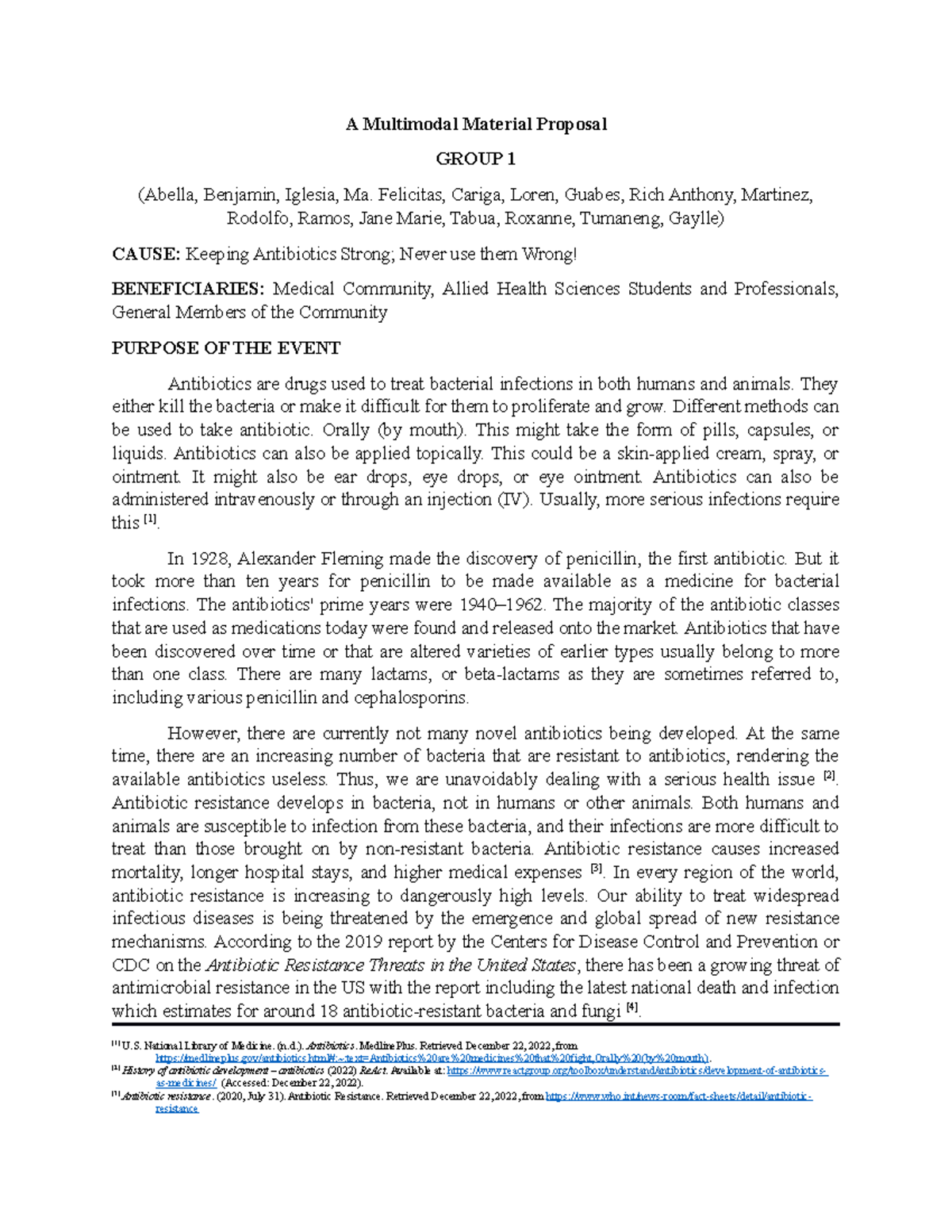 Multimodal Proposal - A Multimodal Material Proposal GROUP 1 (Abella ...