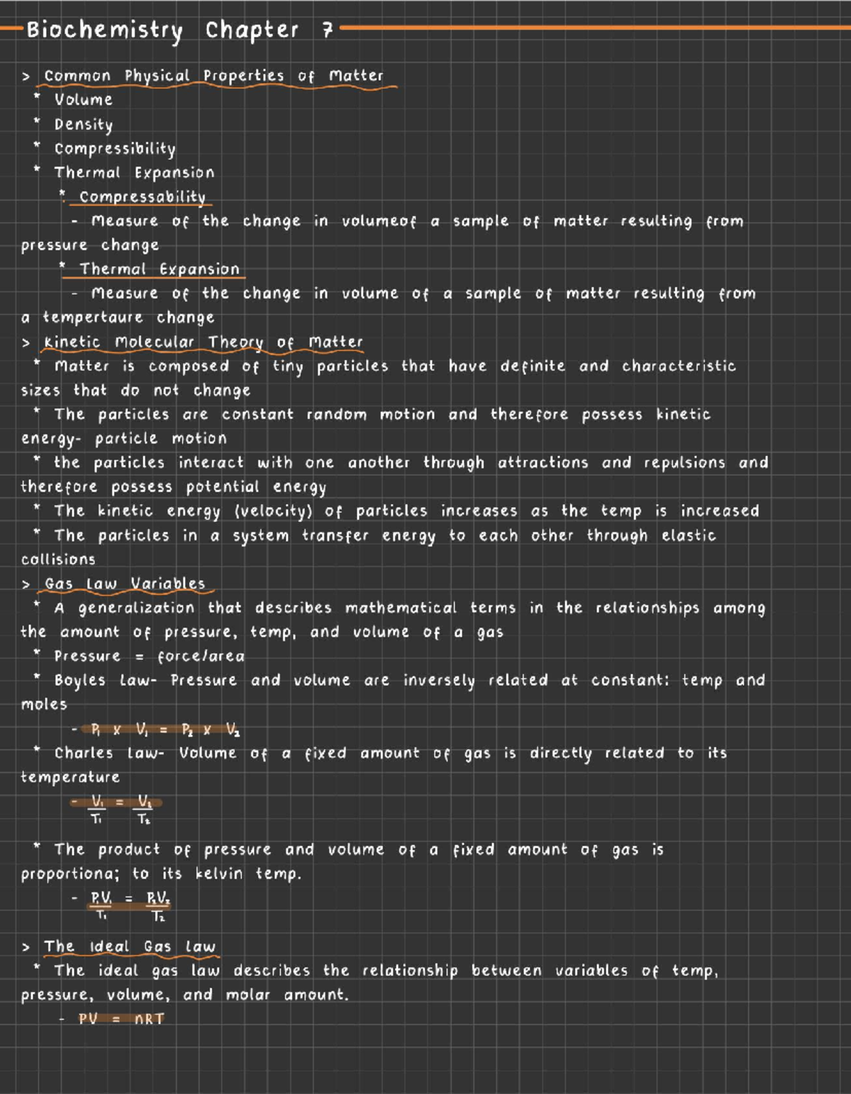 Biochemistry Chapter 7 - P. P2V2 Ti T2 The Ideal Gas law The ideal gas ...
