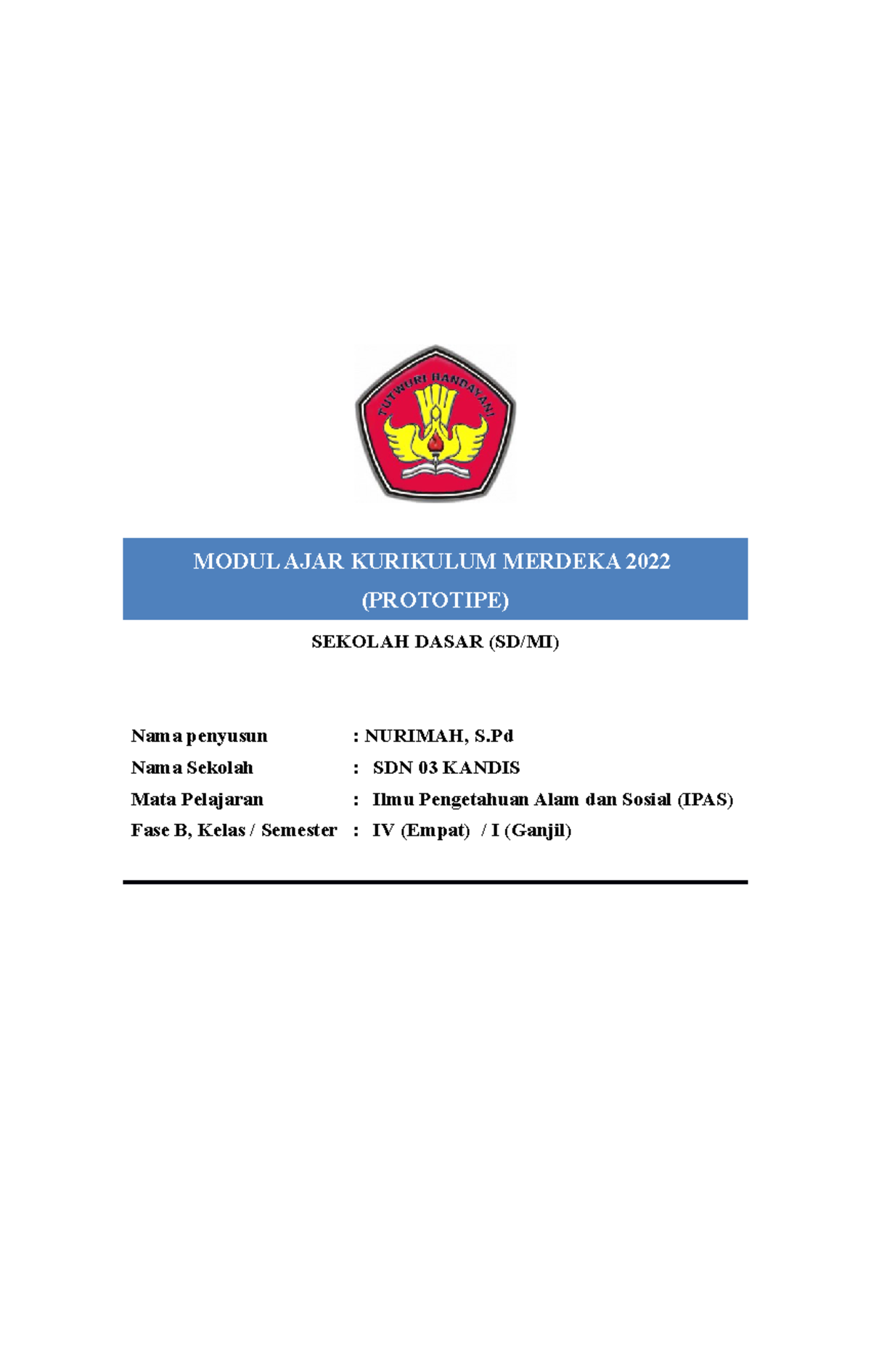 1. Modul Ajar IPAS BAB 1 Kelas 4 - MODUL AJAR KURIKULUM MERDEKA 2022 ...