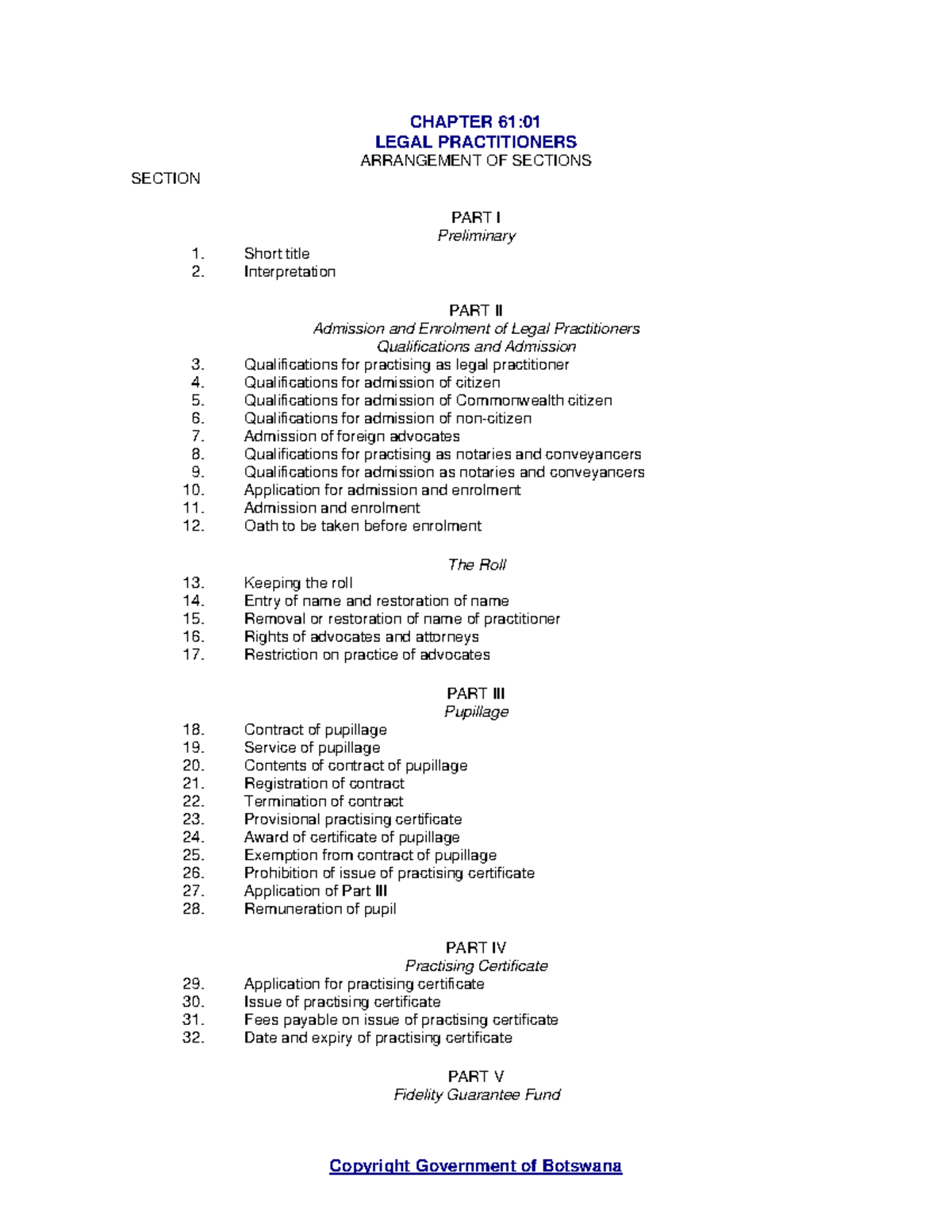 Chapter 6101 Legal Practitioners - CHAPTER 61: LEGAL PRACTITIONERS ...