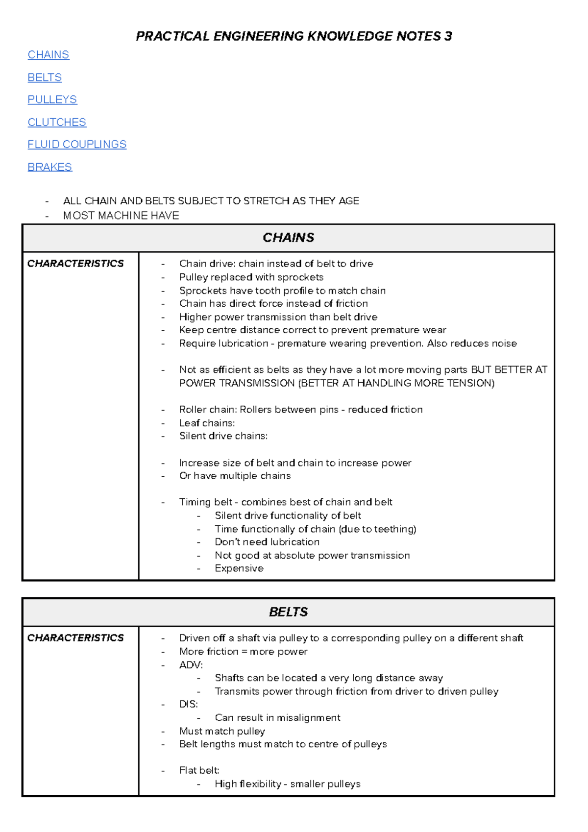 Practical Notes - 3 - PRACTICAL ENGINEERING KNOWLEDGE NOTES 3 CHAINS ...