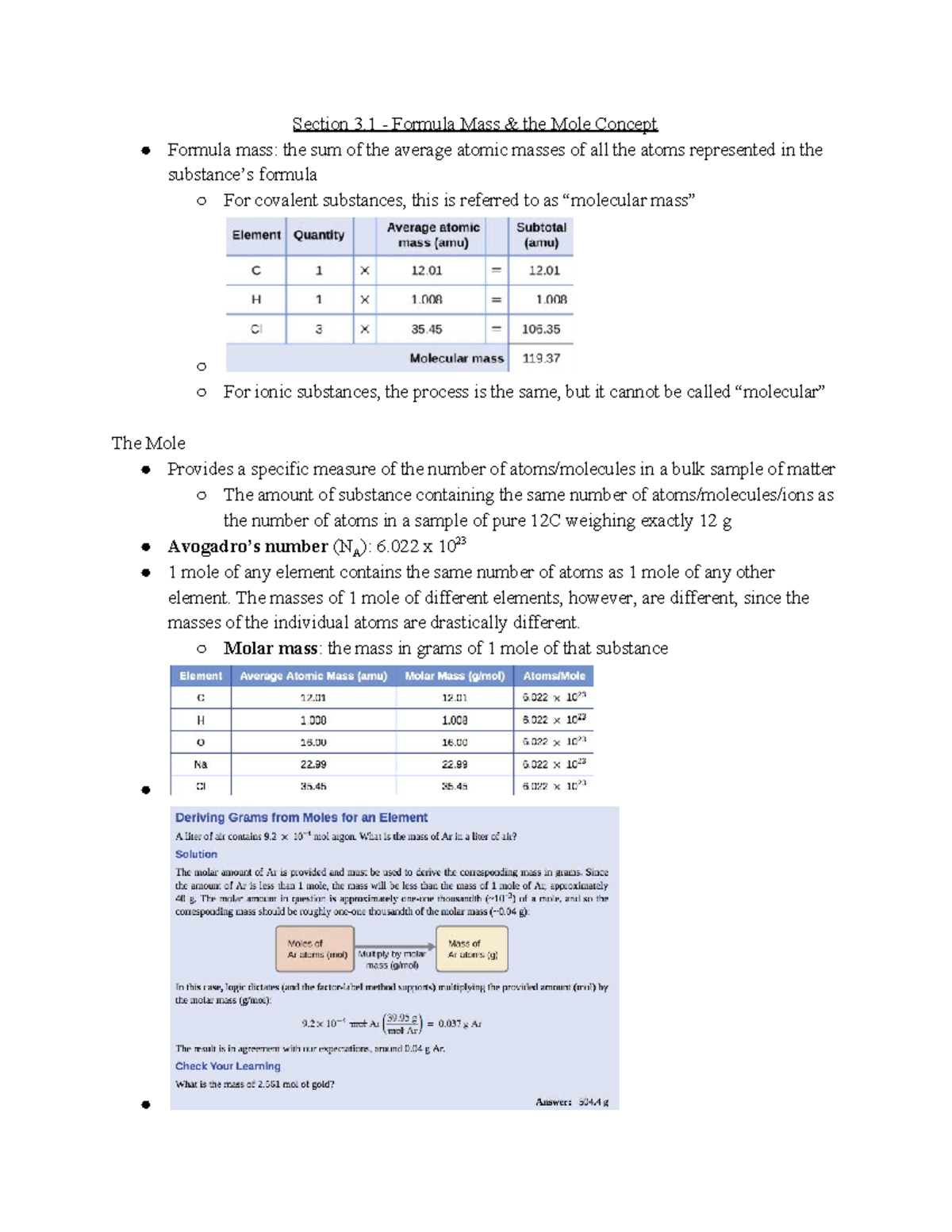 Chapter 3 Composition of Substances & Solutions - Section 3 - Formula ...