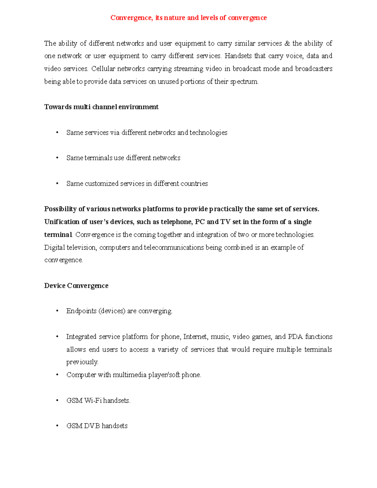 Ch09 Nature and levels of convergence - Convergence, its nature and ...