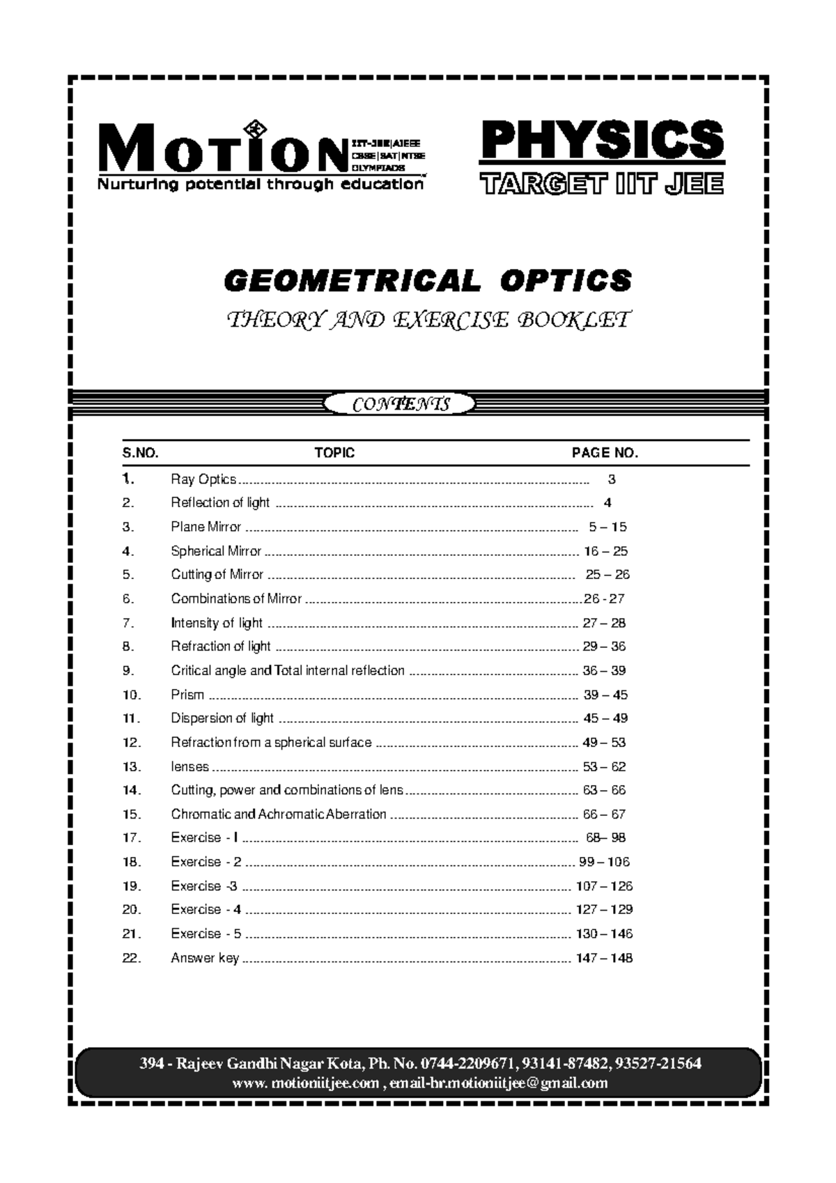 Geometric optics - Lecture notes 1-5 - - Studocu