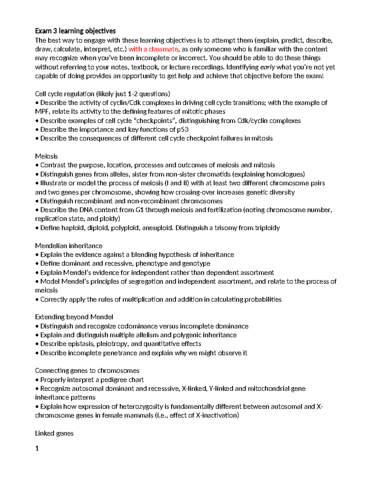 Exam 3 learning objectives 2024 - Exam 3 learning objectives The best ...