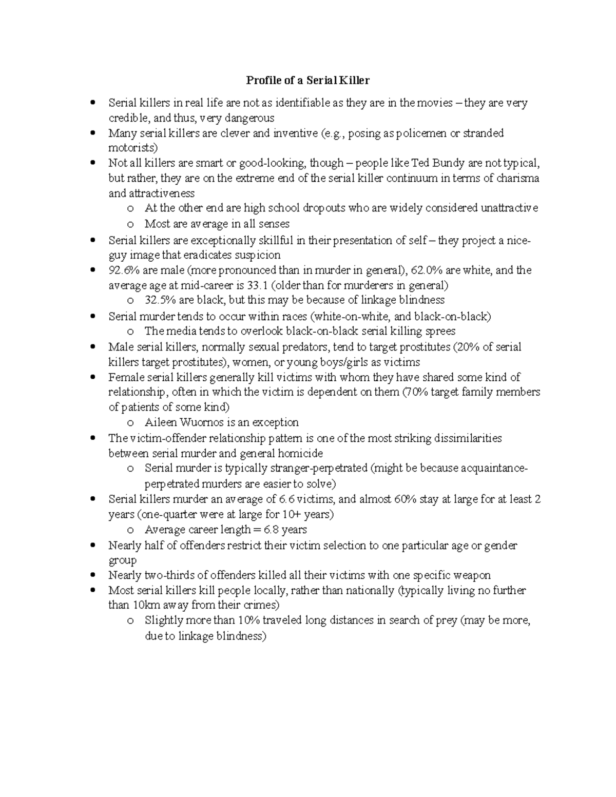 6 - Profile of a Serial Killer - Profile of a Serial Killer Serial ...