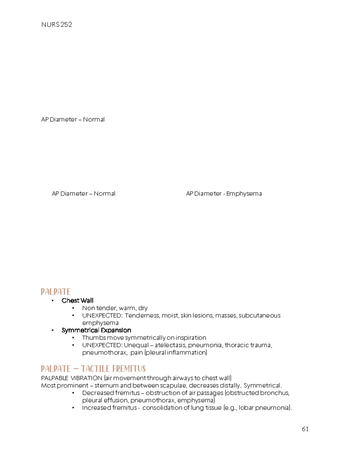 NURS 252 Notes - Full Term-7 - AP Diameter – Normal AP Diameter ...