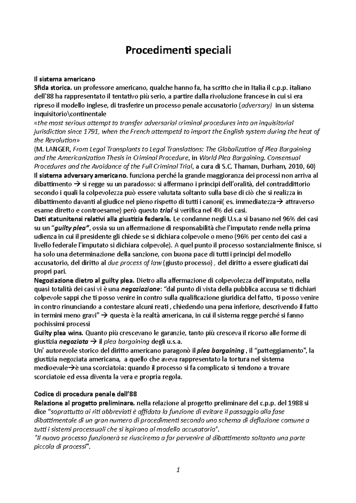 Procedimenti Speciali Sistemati - Procedimenti speciali Il sistema ...