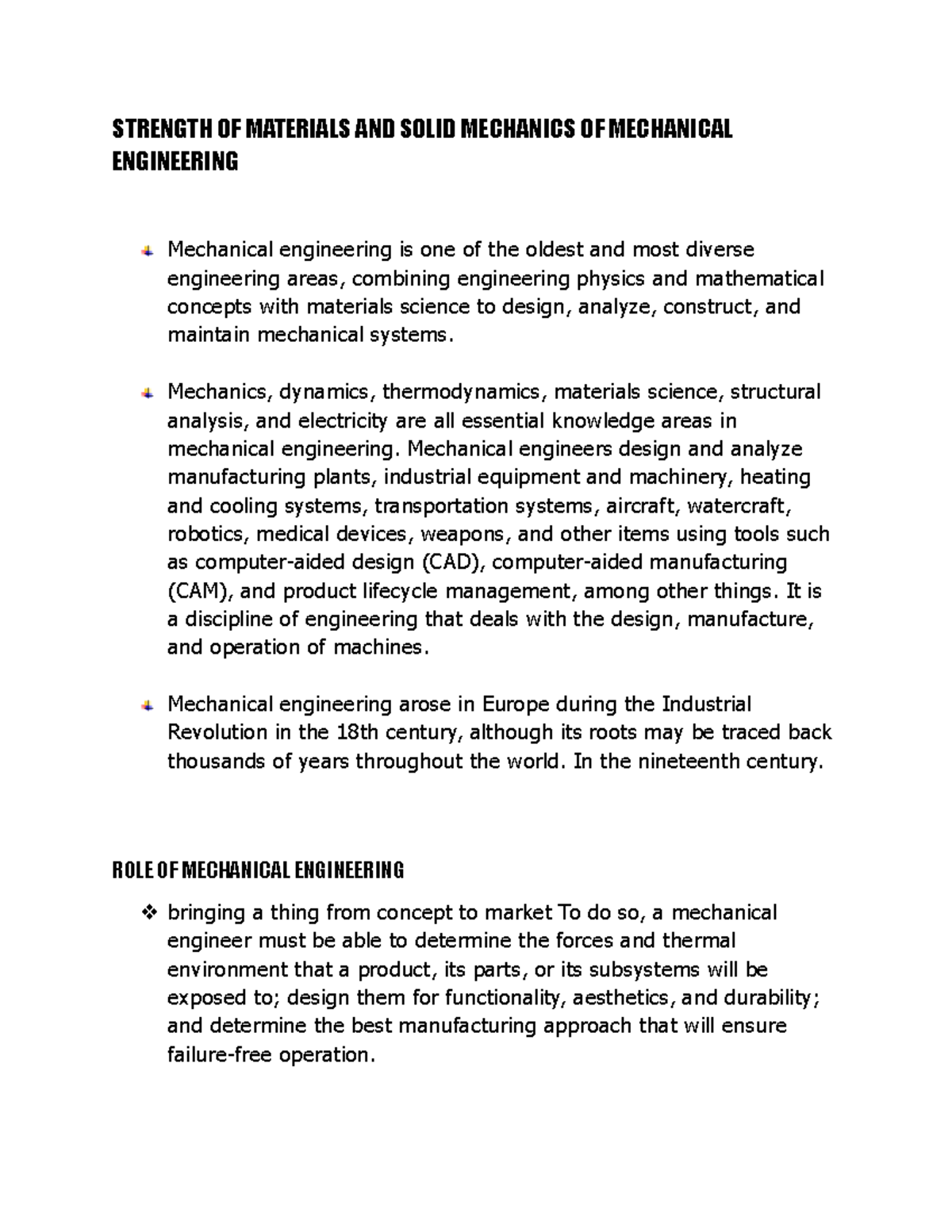 Strength OF Materials AND Solid Mechanics OF Mechanical Engineering ...