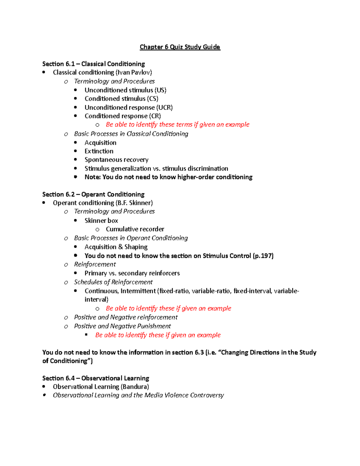 Chapter 6 Quiz Study Guide - Chapter 6 Quiz Study Guide Section 6 ...