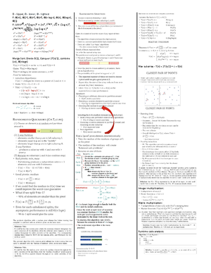 My CS381 Cheat Sheet - Finals - Important: ~ bellman ford: maintain edge list. Go through all ...