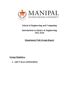 Lab Report 4 - ABO Blood typing - Manipal International University ...