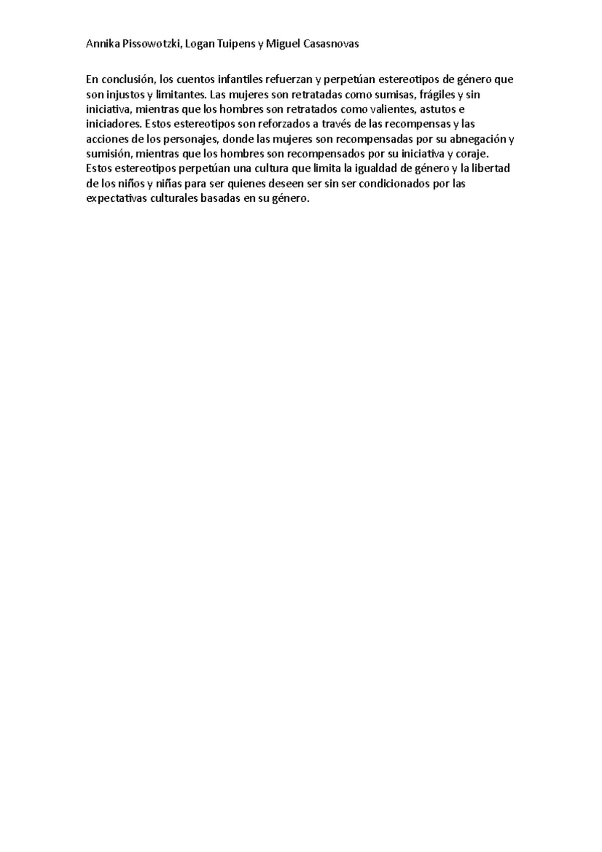 Tarea 1 - Annika Pissowotzki, Logan Tuipens y Miguel Casasnovas En ...