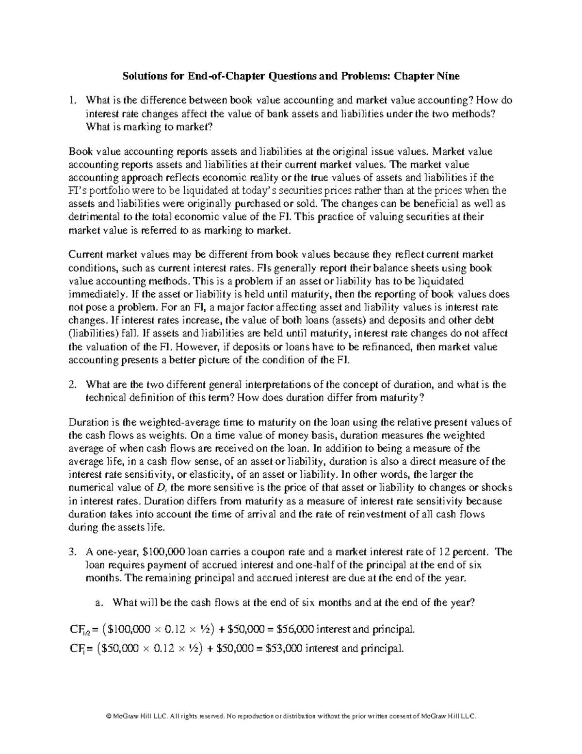Saunders Fin Inst Mang 11 SM CH09 a11y - Solutions for End-of-Chapter Questions and Problems ...