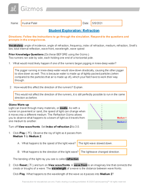 Light and Optics practice test SNC2D - Name ...