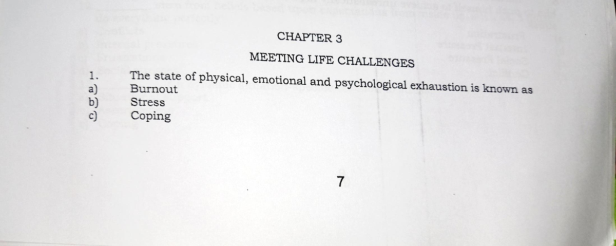 Meeting Life Challenges class 12 - CHAPTER 3 MEETING LIFE CHALLENGES 1 ...