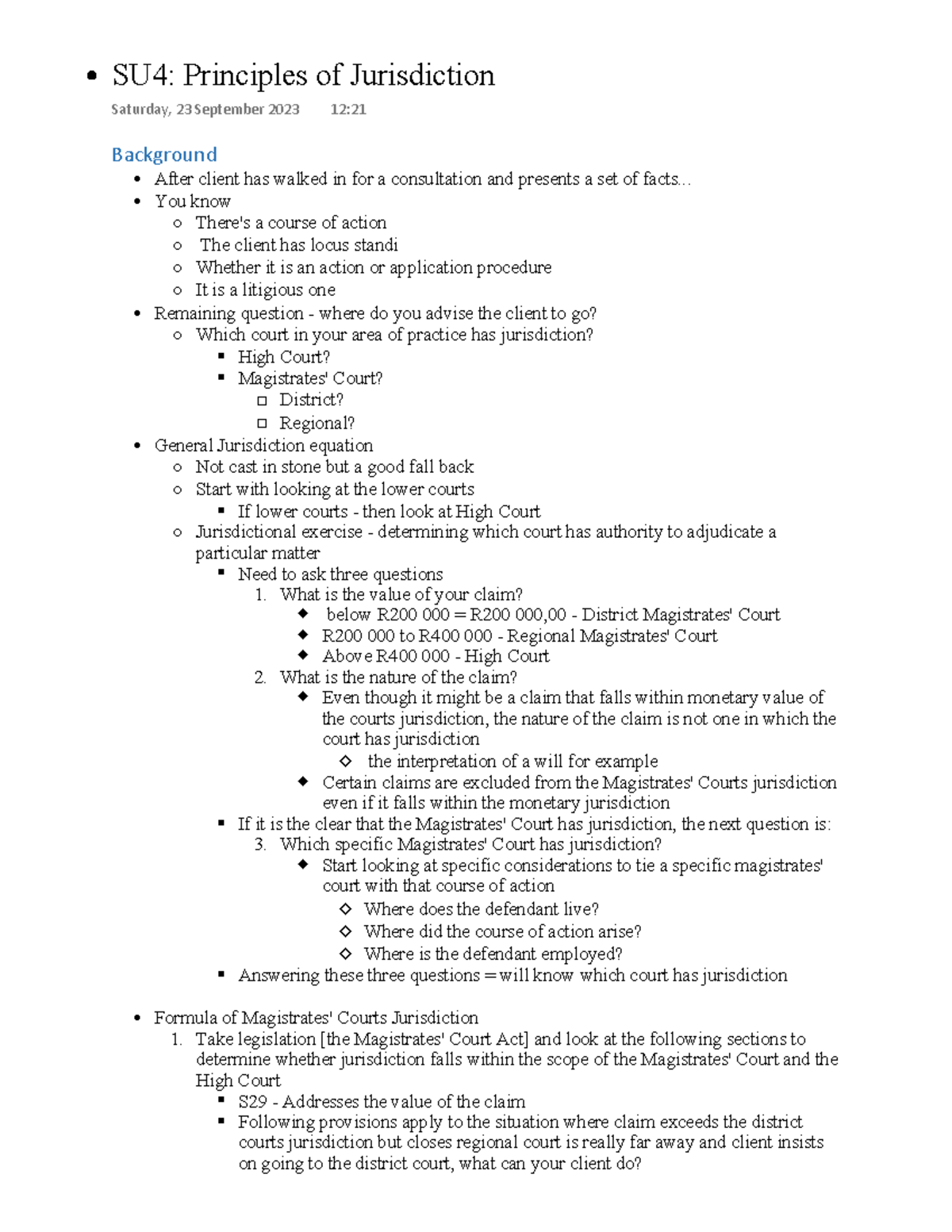 Law of CP - SU4 - Comprehensive notes of law of civil procedure 244 ...