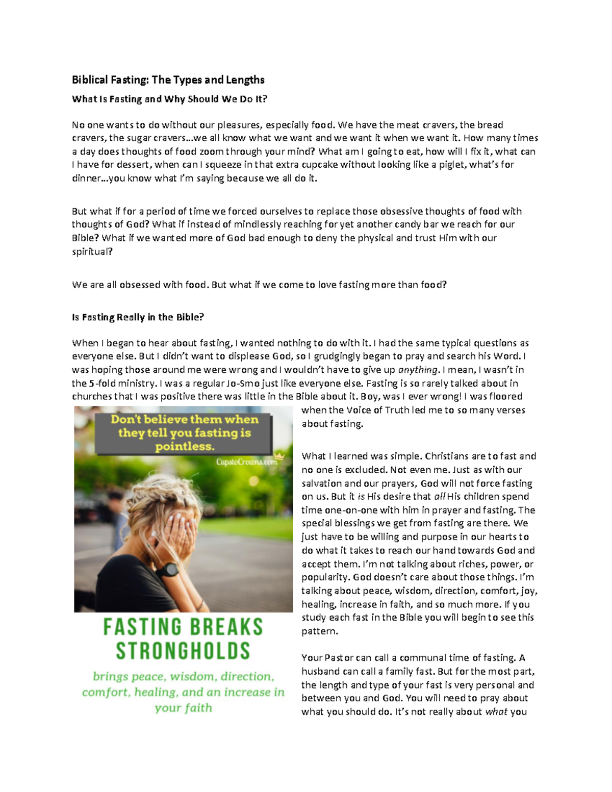 Biblical Fasting The Types Lengths - Biblical Fasting: The Types and ...