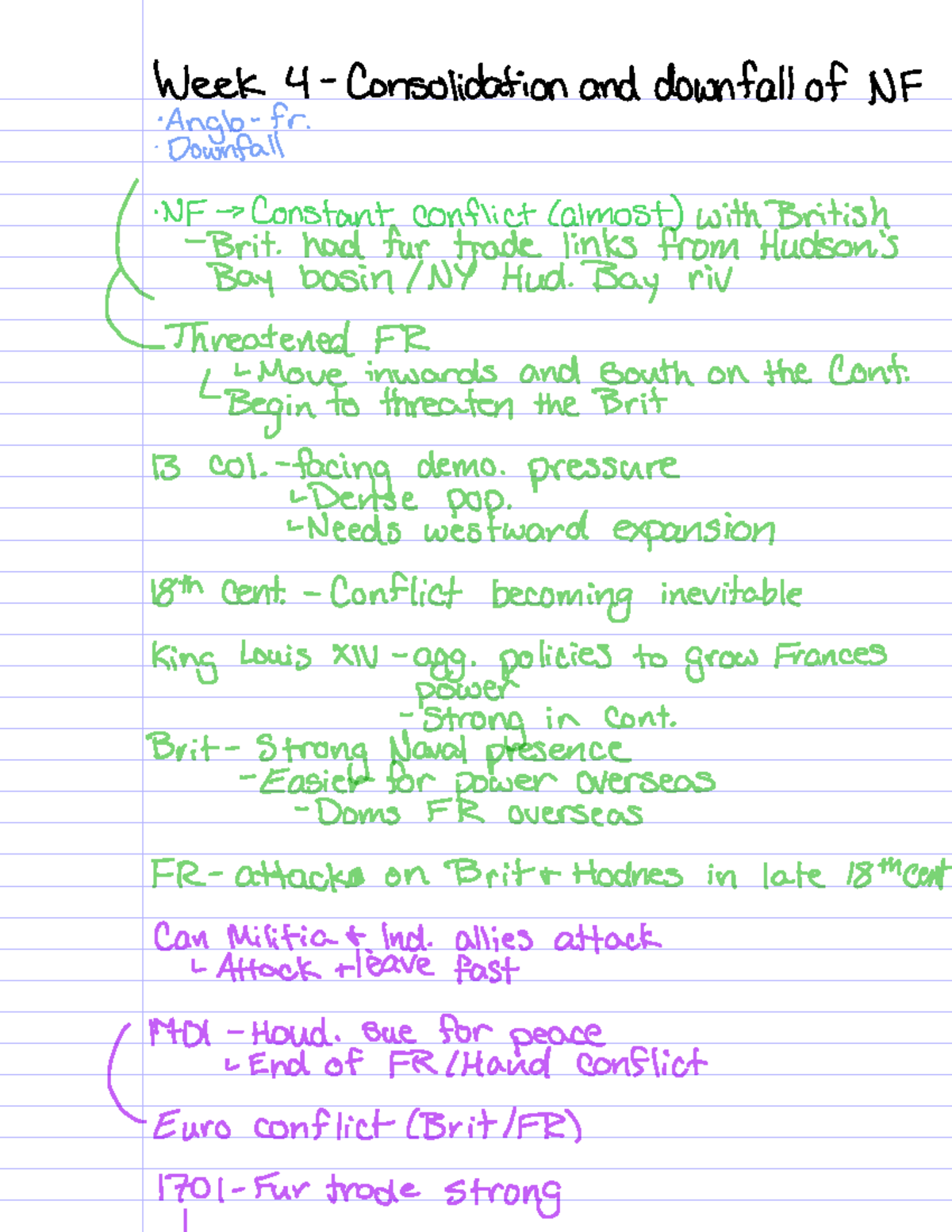 Consolidation and Downfall of New France - HIS1101 - Studocu
