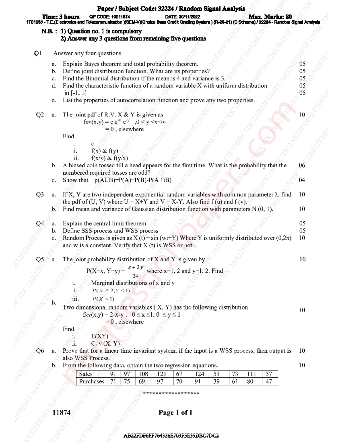 Semester 5 2022 December Random Signal Analysis Electronics And 8429