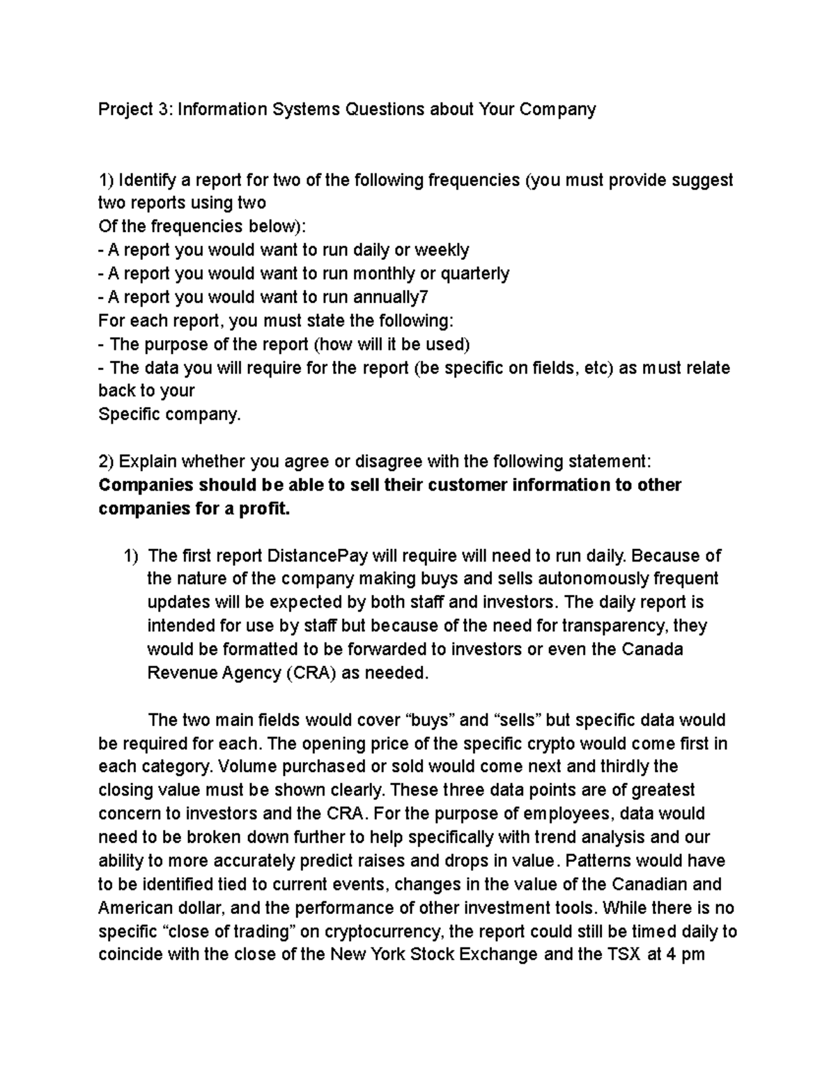 Onederlad A5 - Assignment #5 for Compsci 1032 - Project 3: Information ...