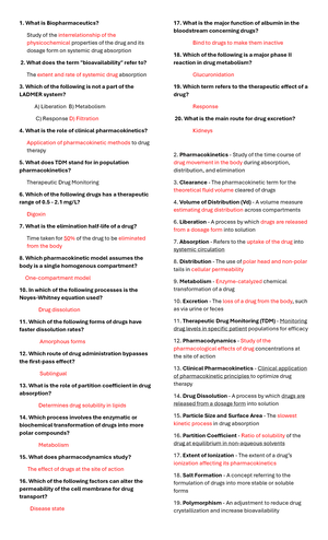 Biopharmaceutics-BLUE Pacop (answerkey) - BIOPHARMACEUTICS (PACOP BLUE ...