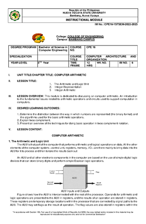 Module 1-History and Overview of Computer Architecture - History and Overview of Computer - Studocu