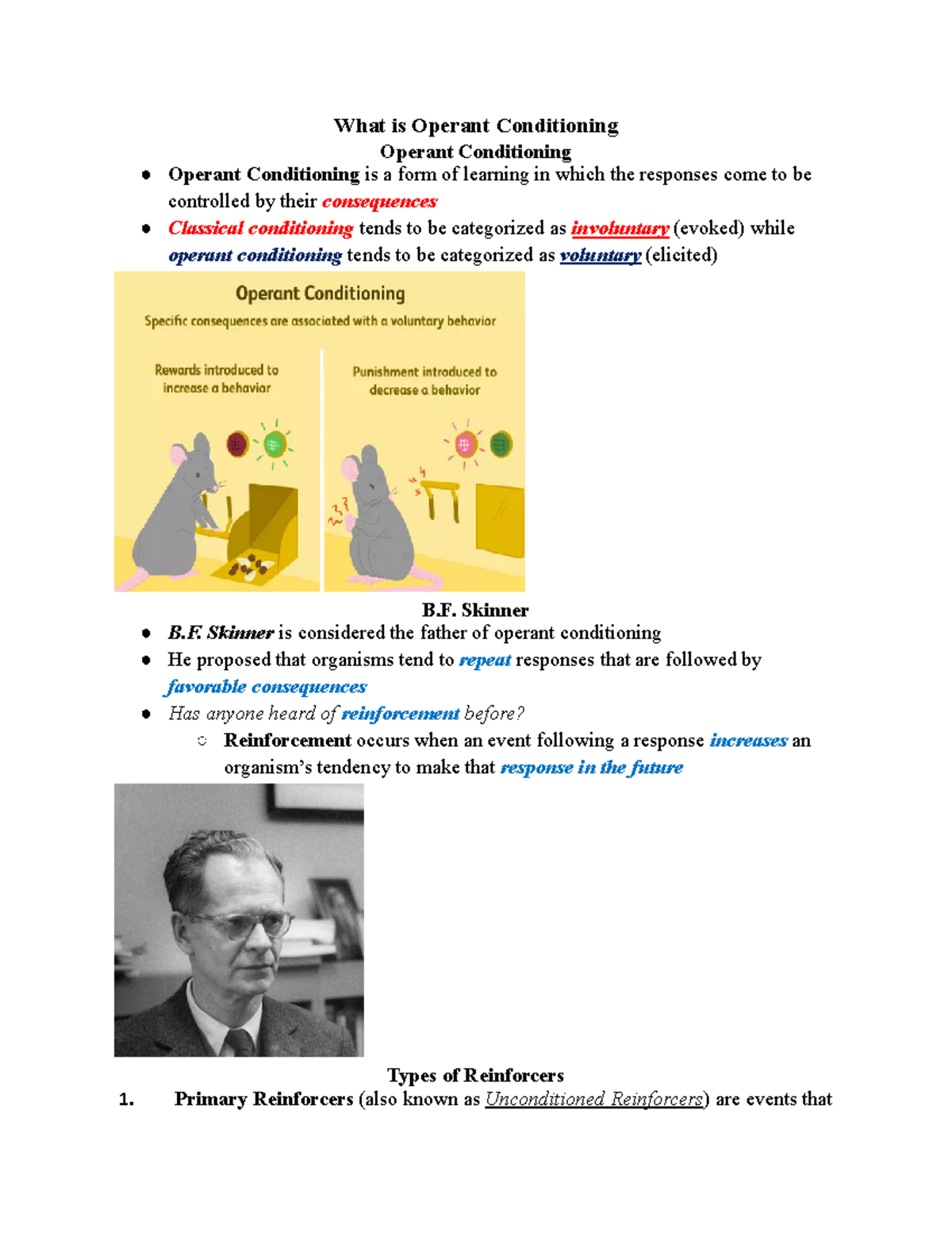 Module 5 - Learning Part 2 - What is Operant Conditioning Operant ...