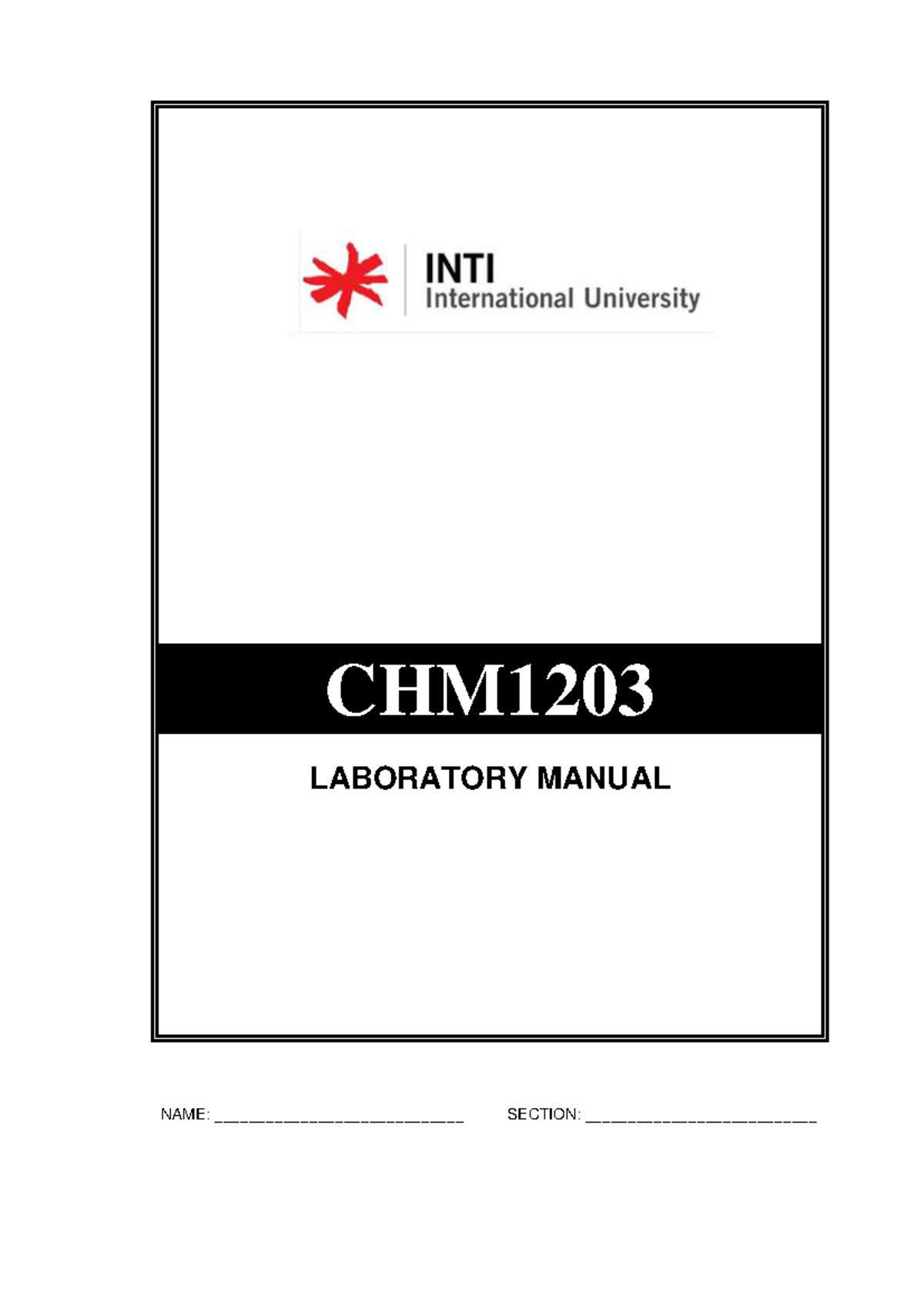 CHM1203 Lab Manual - hifewafea - CHM LABORATORY MANUAL NAME ...