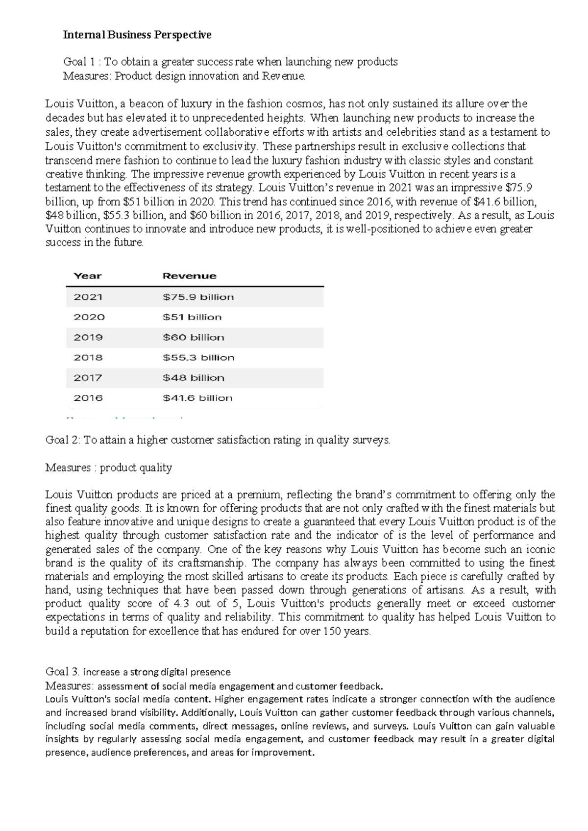 Internal-Business-Perspective - Internal Business Perspective Goal 1 ...
